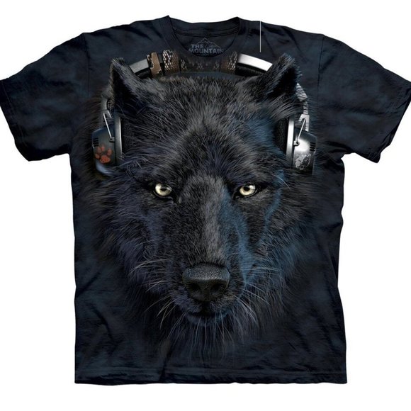 The Mountain | Shirts | Dj Night Black Wolf Face Music The Mountain ...